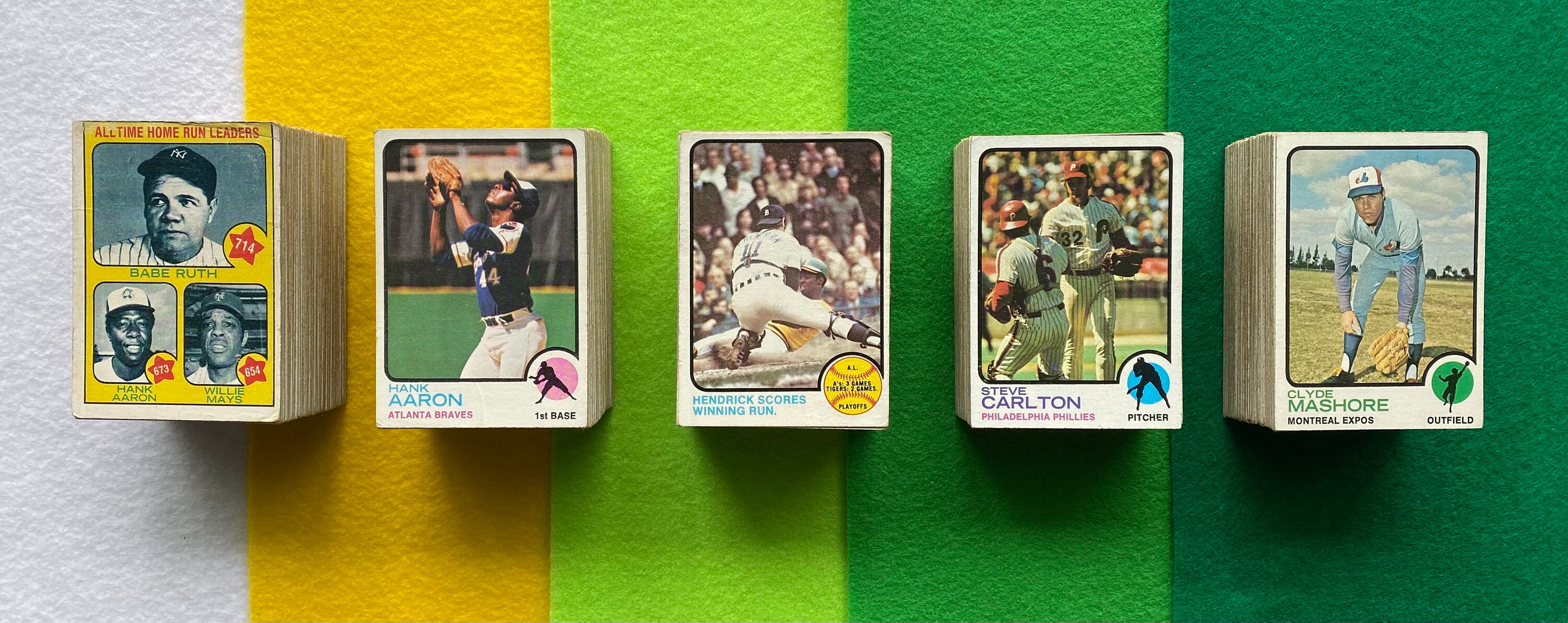 1973 Topps Baseball Cards Partial Set Large 1973 Topps Starter Set For 