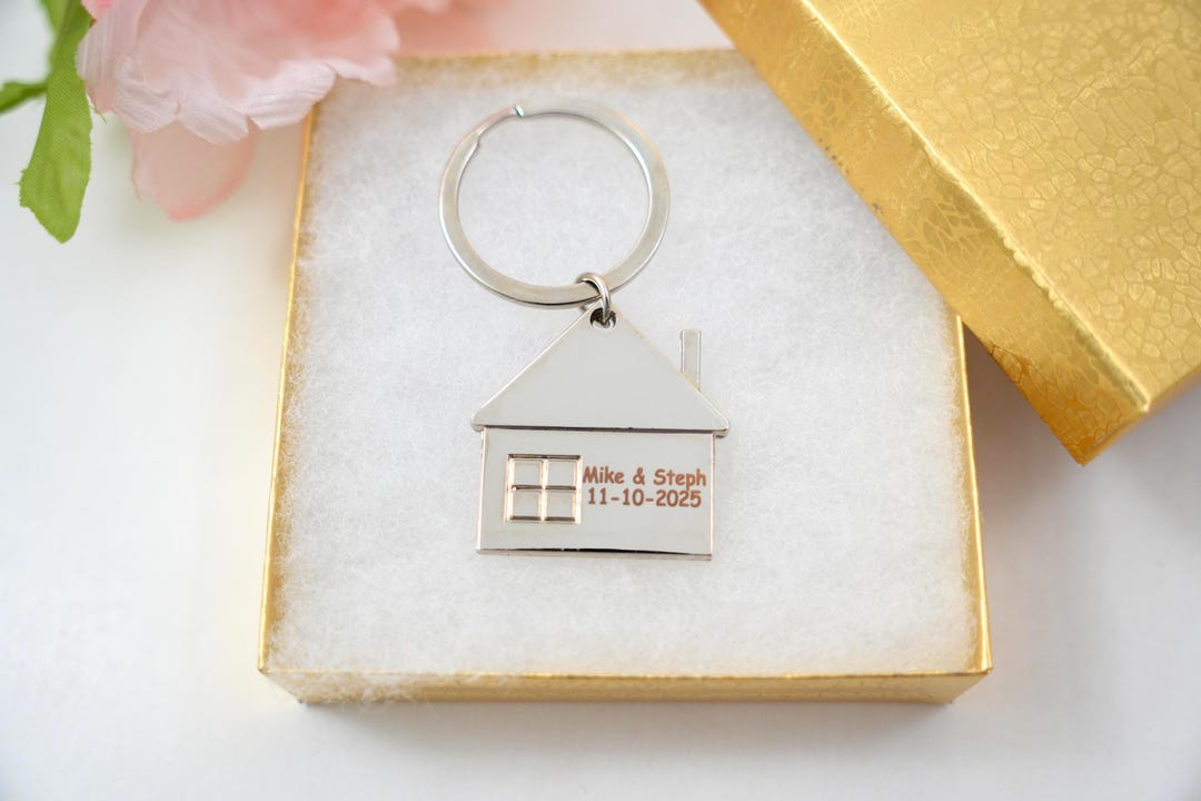 Personalized First Home Keychain New Homeowner Keychain Customizable ...