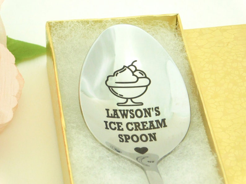 Personalized Ice Cream Spoons, Custom Silverware, Dads Ice Cream Spoon ...