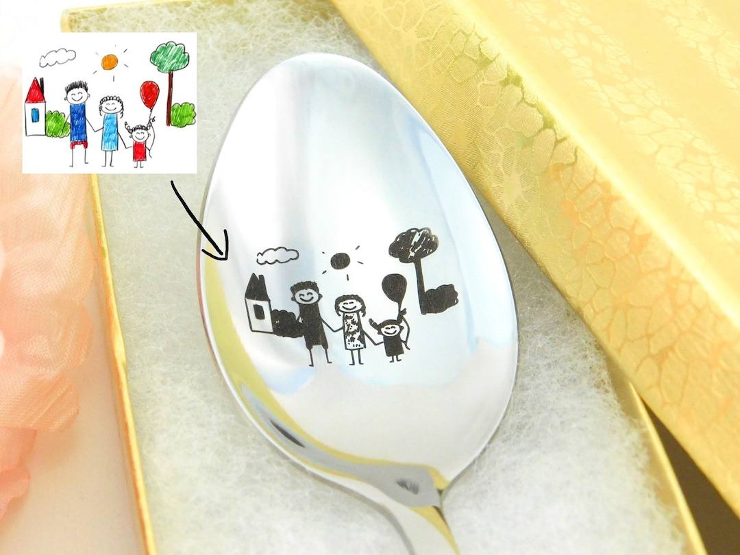 Personalized Spoons, Custom Image Spoons, Engraved Photo Spoons, Kids ...