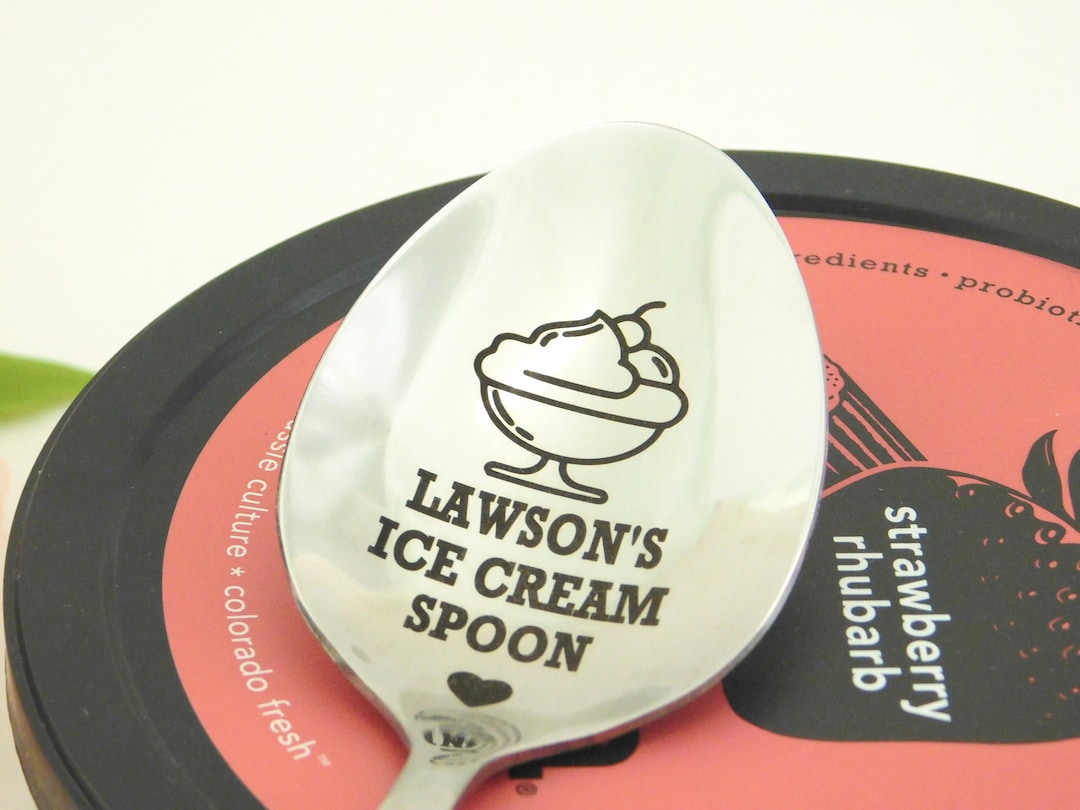 Personalized Ice Cream Spoons, Custom Silverware, Dads Ice Cream Spoon ...