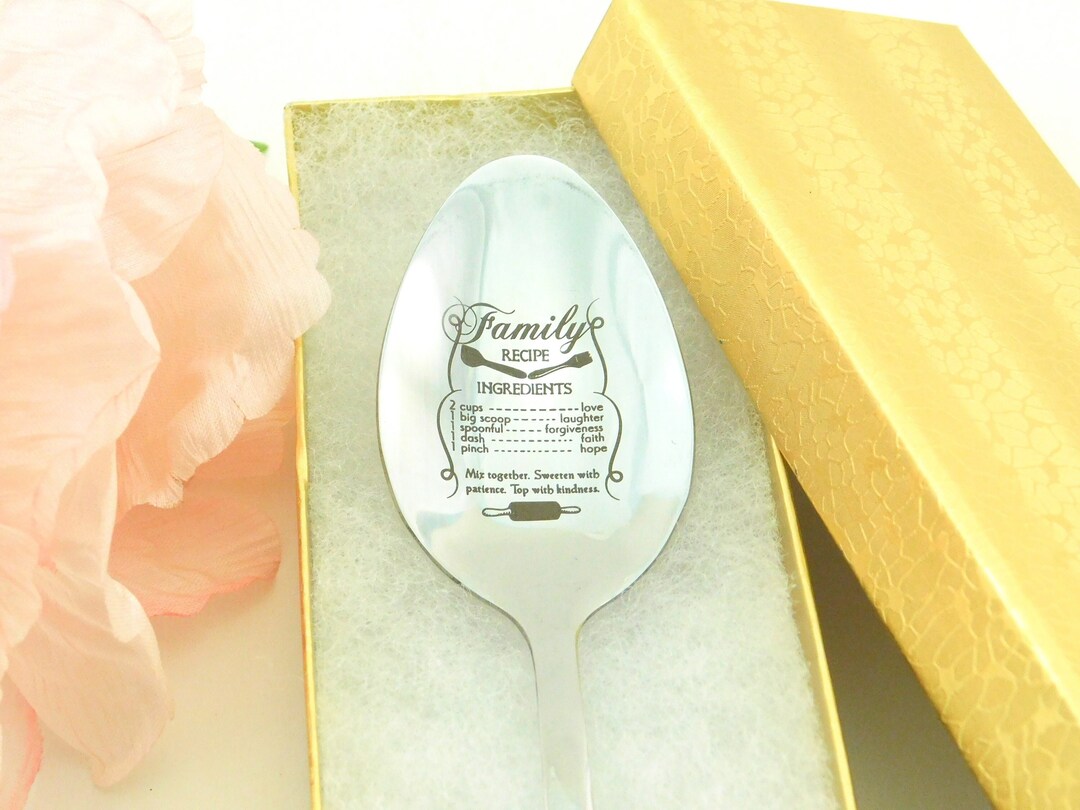 Personalized Family Spoons, Custom Spoons, Eat Pray Love Spoon, Blended ...