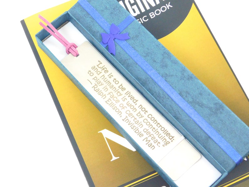 Engraved Stainless Steel Bookmark: Personalized Book Lover Gift - Etsy
