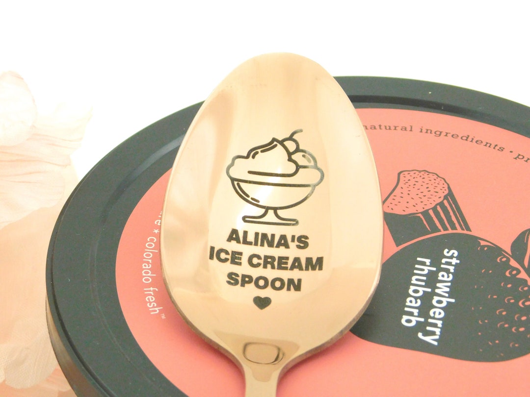 Personalized Ice Cream Spoons, Custom Name Spoon, Ice Cream Spoon ...