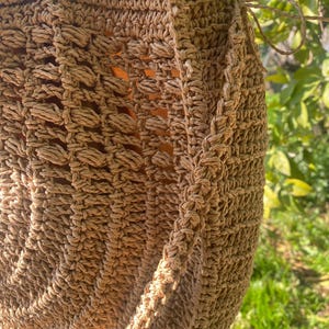 Handmade Paper Yarn Bag Large Crochet Tote Bag Paper Rope Bag Summer ...