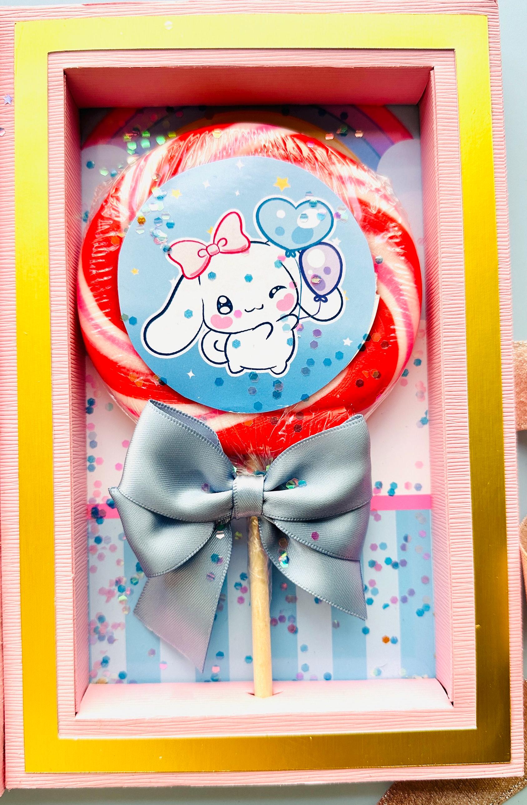 Lollipop Invitation & Favor Box Set, Personalized Birthday Party, Baby ...