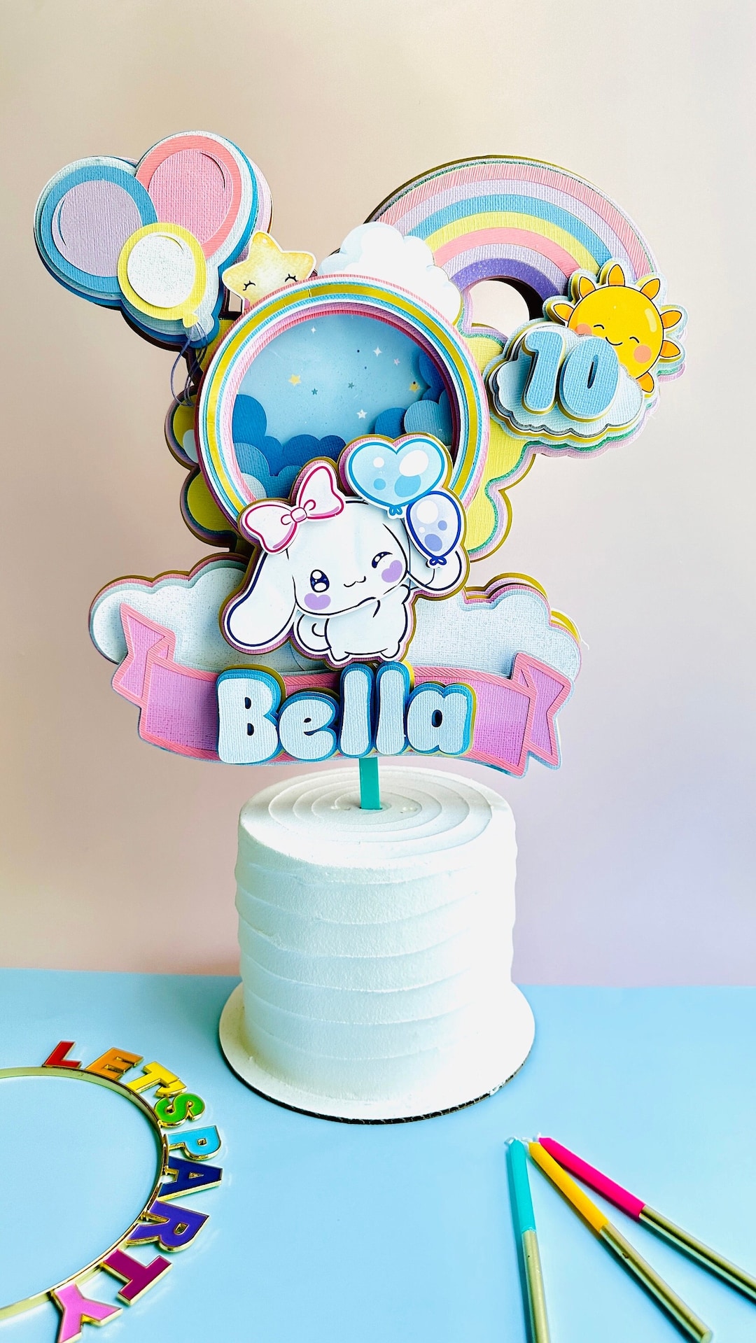 Cinnamon Roll Inspire Cake Topper, Perfect for Birthdays, Weddings ...