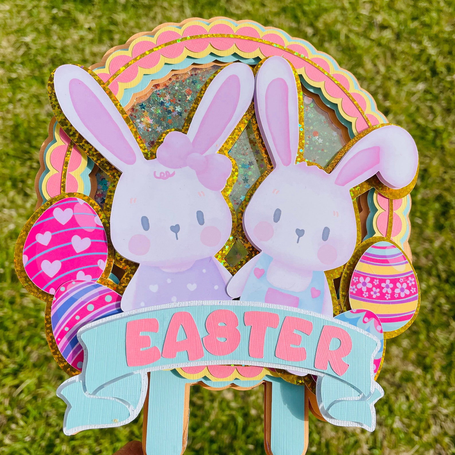 Easter Cake Topper, Bunny Cake Topper, Easter Decor, Easter Cake ...