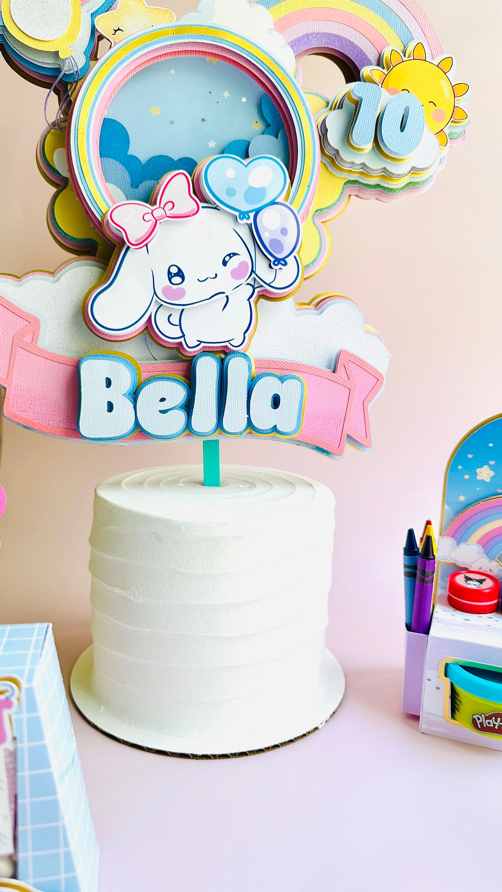 Cinnamon Roll Inspire Cake Topper, Perfect for Birthdays, Weddings ...