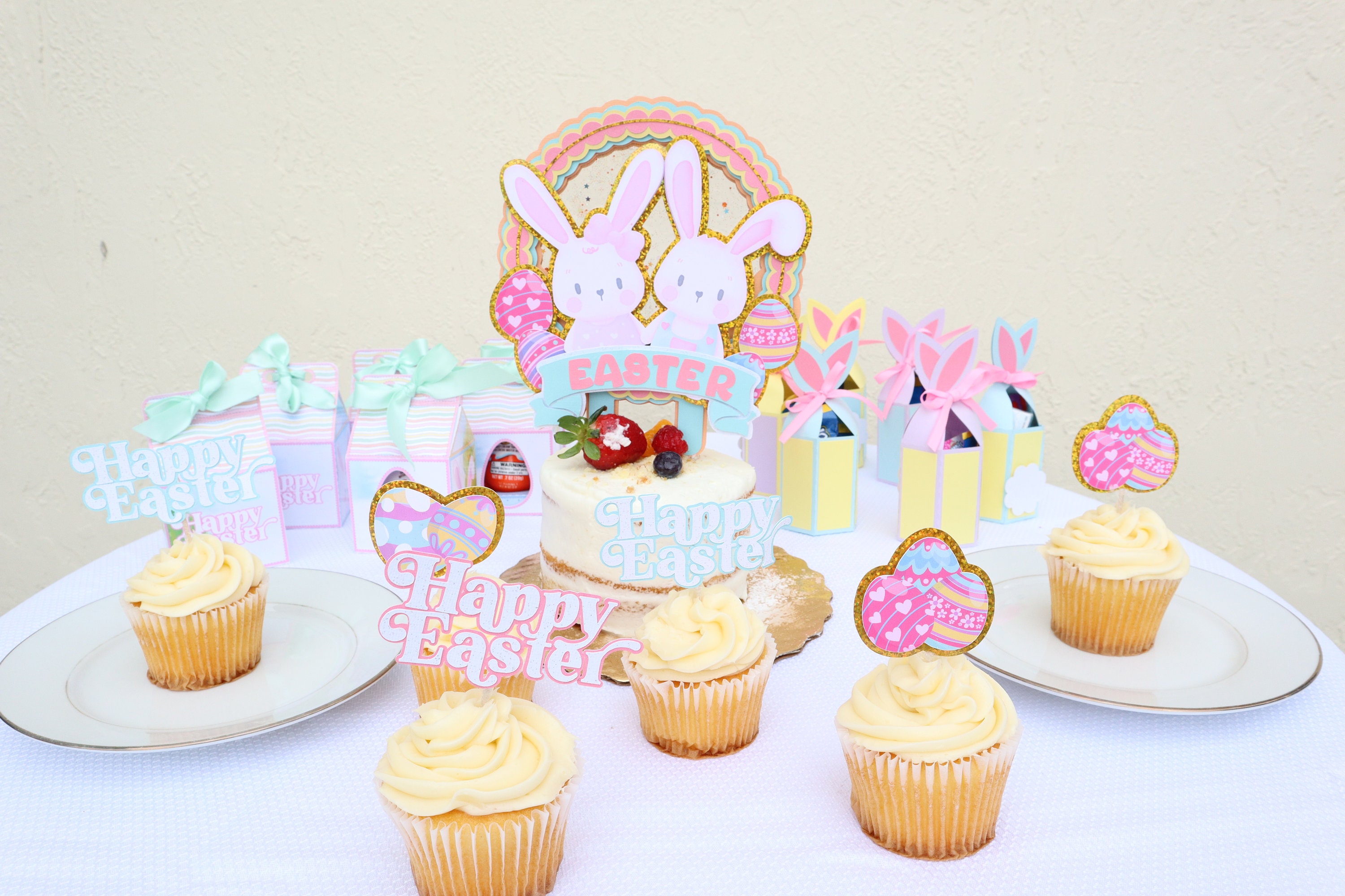 Easter Cake Topper, Bunny Cake Topper, Easter Decor, Easter Cake ...