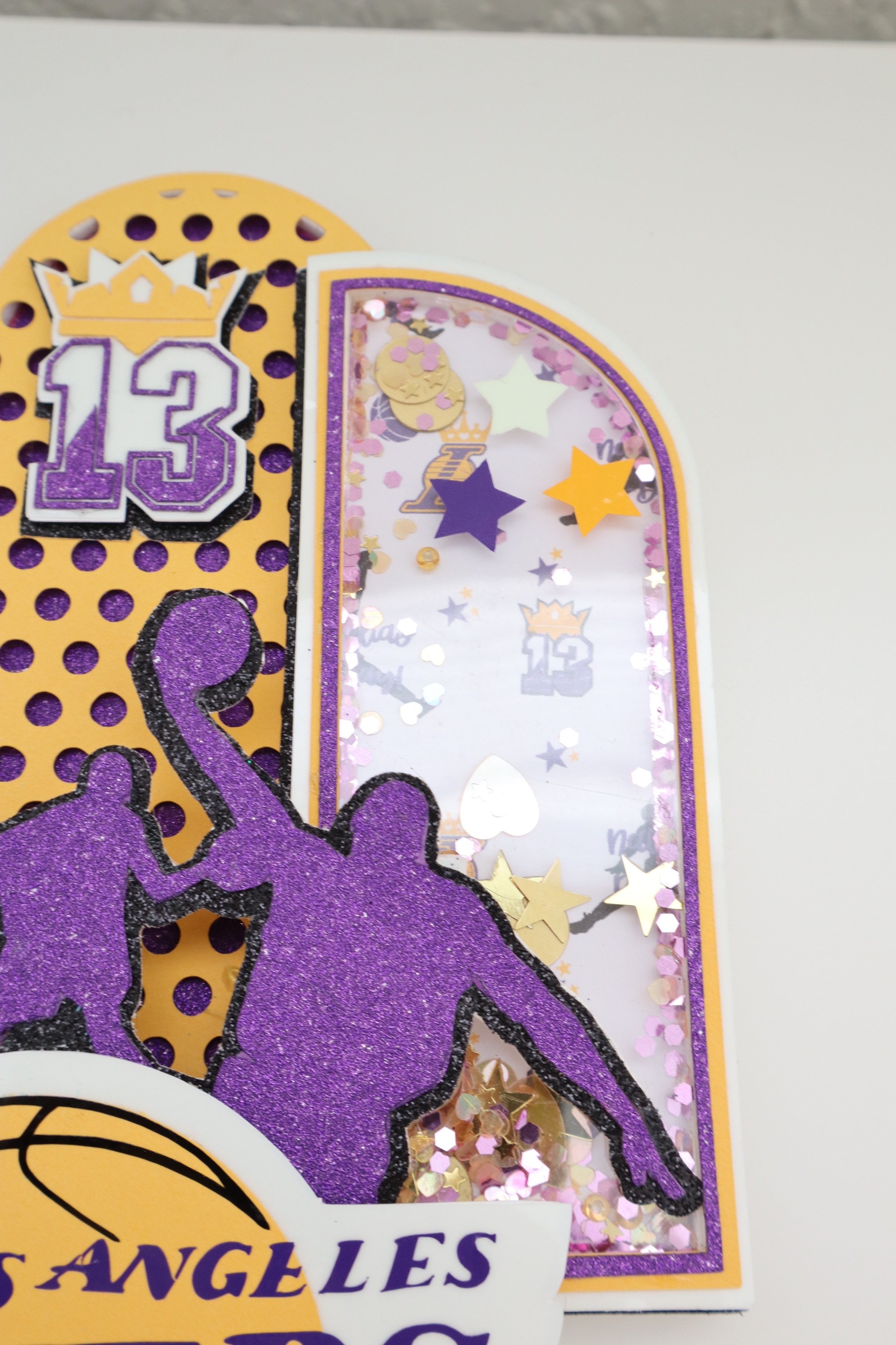 Lakers Cake Topper, Lakers Party, Basketball Cake Topper, NBA Cake ...