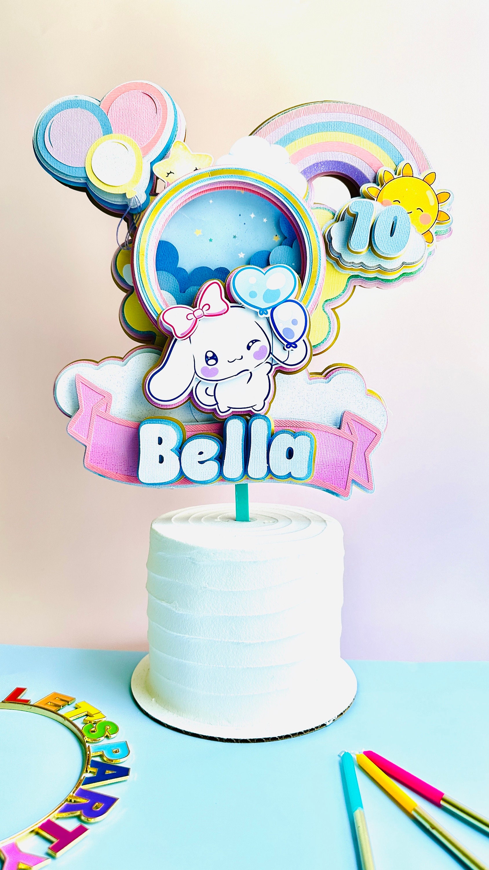 Cinnamon Roll Inspire Cake Topper, Perfect for Birthdays, Weddings ...