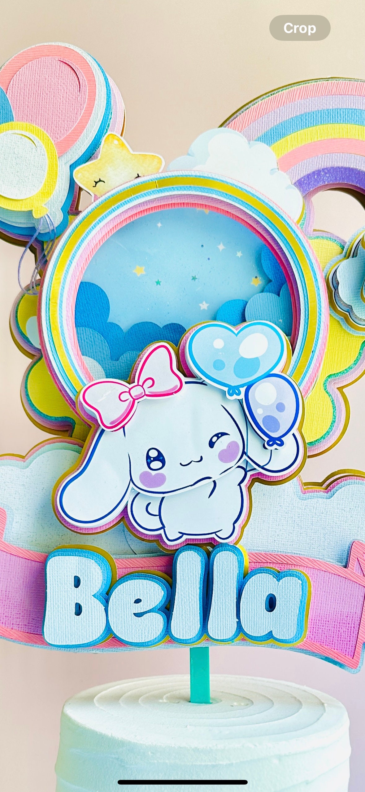 Cinnamon Roll Inspire Cake Topper, Perfect for Birthdays, Weddings ...