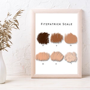 Fitzpatrick Scale Poster,a4,a3,a1 Digital Print - Etsy