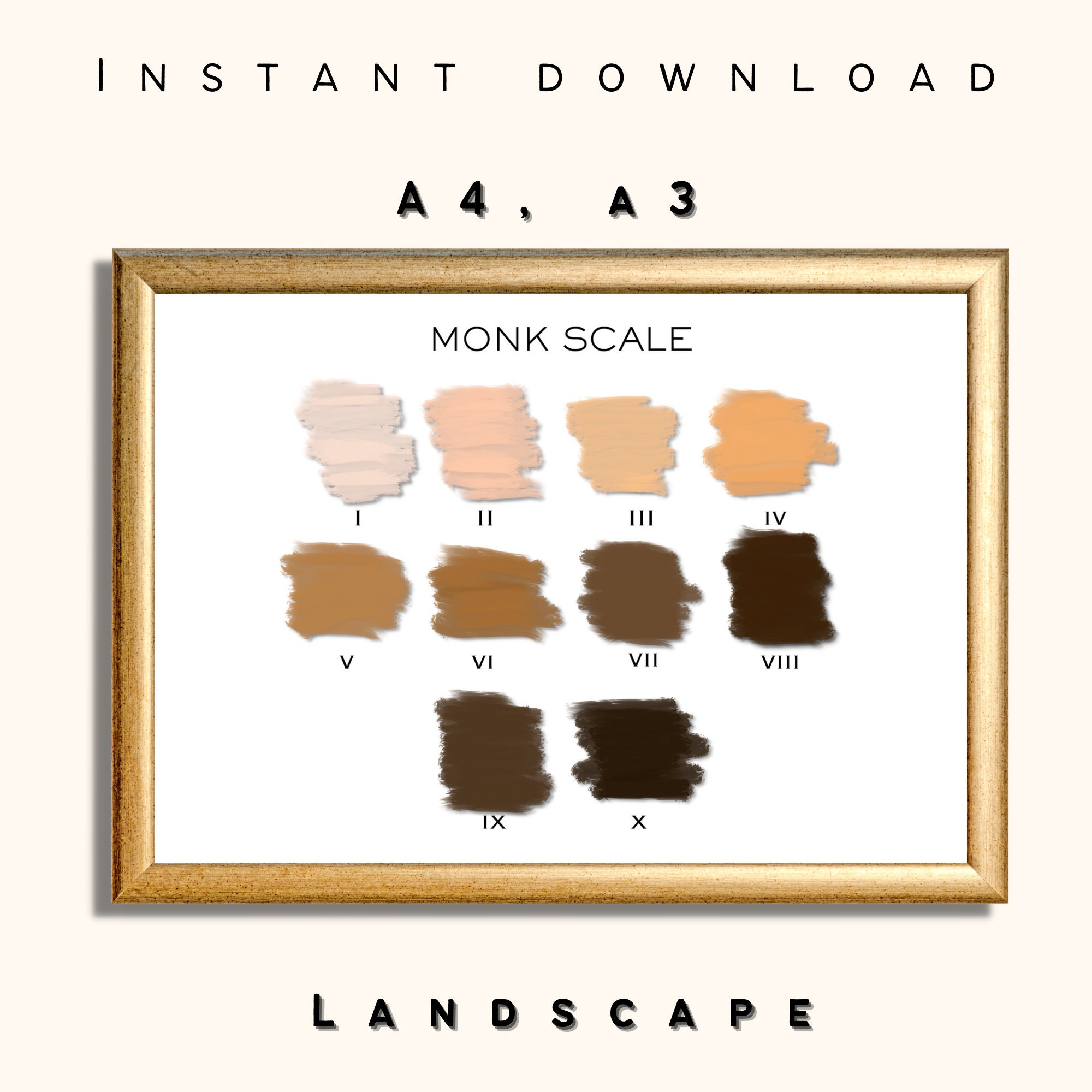 Monk Scale Poster, A4, A3 Digital Print, Landscape Poster - Etsy