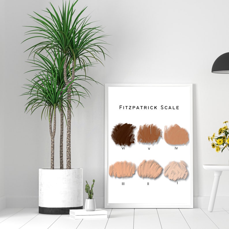Fitzpatrick Scale Poster,a4,a3,a1 Digital Print - Etsy