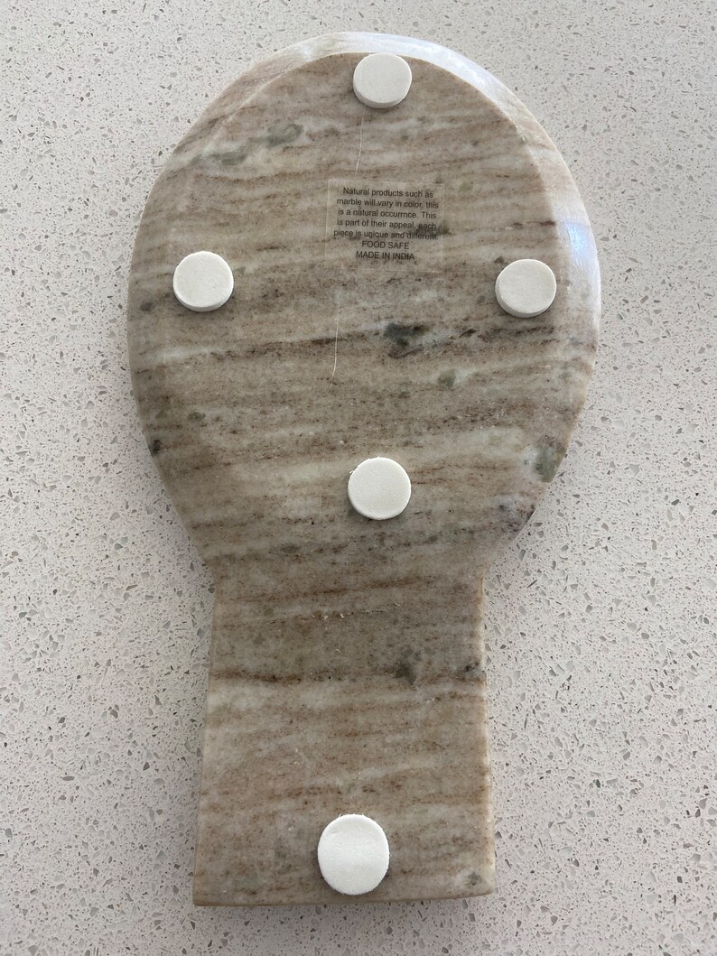 Minimalist Durable Beige Marble Kitchenware Utensils Rest,beige Kitchen ...