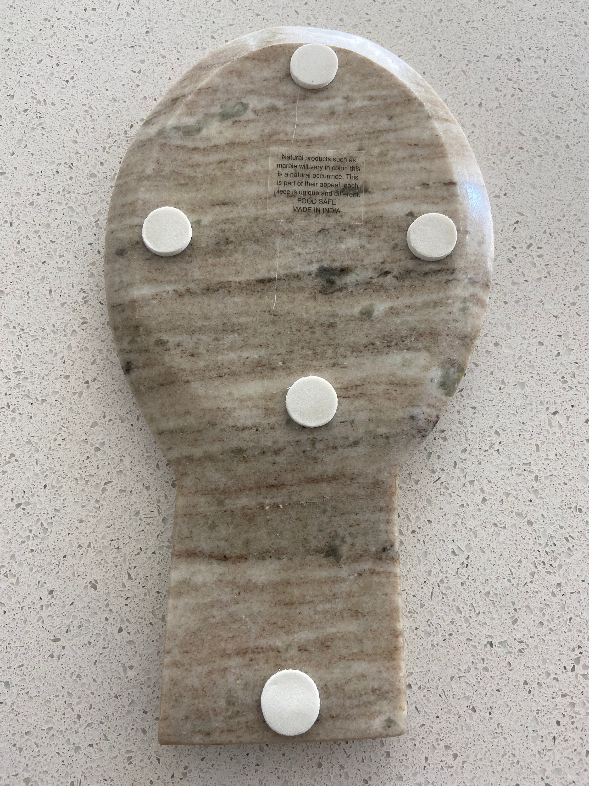 Minimalist Durable Beige Marble Kitchenware Utensils Rest,beige Kitchen ...