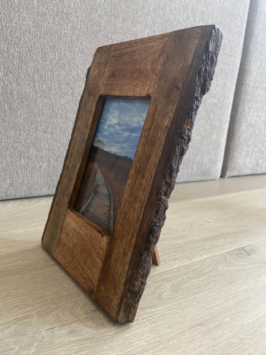 Tall Rustic Wood Live Edge Picture Frame,mango Wood 5x7 Bark Picture ...