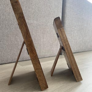 Live Edge 5x7 Tall Wood Frame,rustic Top Bark Edge Picture Frame,mango ...