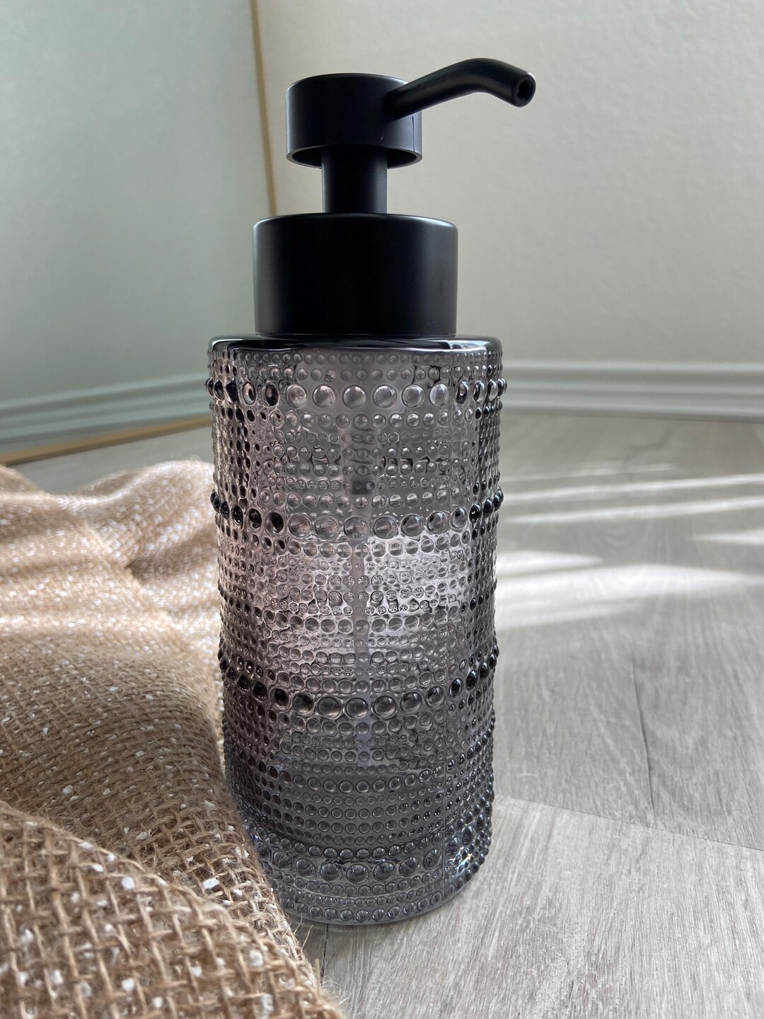 Dark Bubble Glass Texture Foaming Soap Pump,clear Bathroom Soap ...