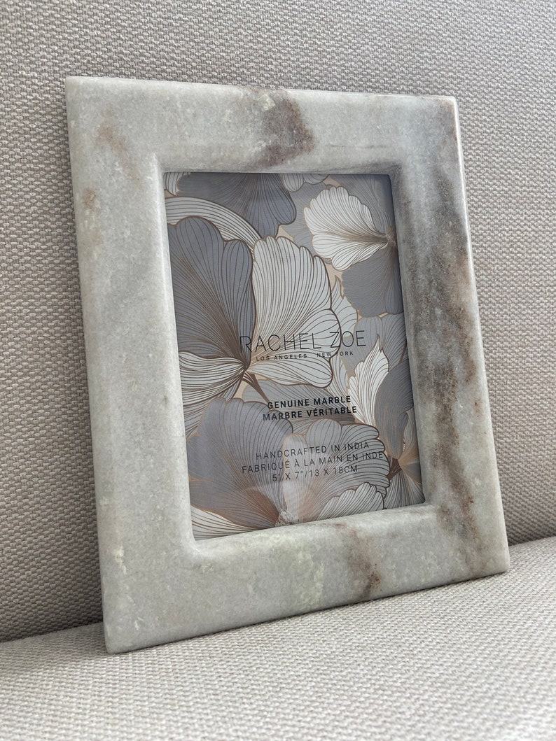 Genuine Marble Handcrafted in India 5x7 Minimalist Photo Frame,neutral ...