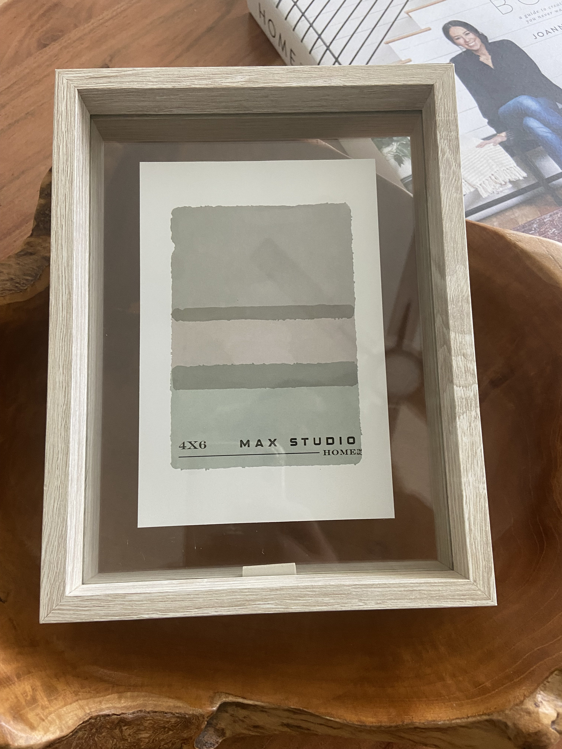 Handcrafted Thick Natural Wood Shadow Box 4x6 Photo Frame,bone Color ...