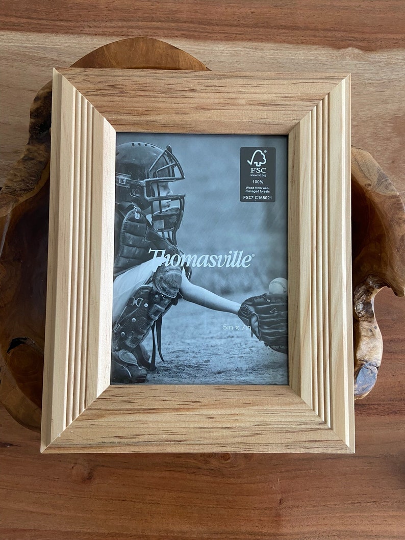 Natural Wood 5x7 Inch Carved Picture Frame,hanging Thomasville 5x7 Inch ...