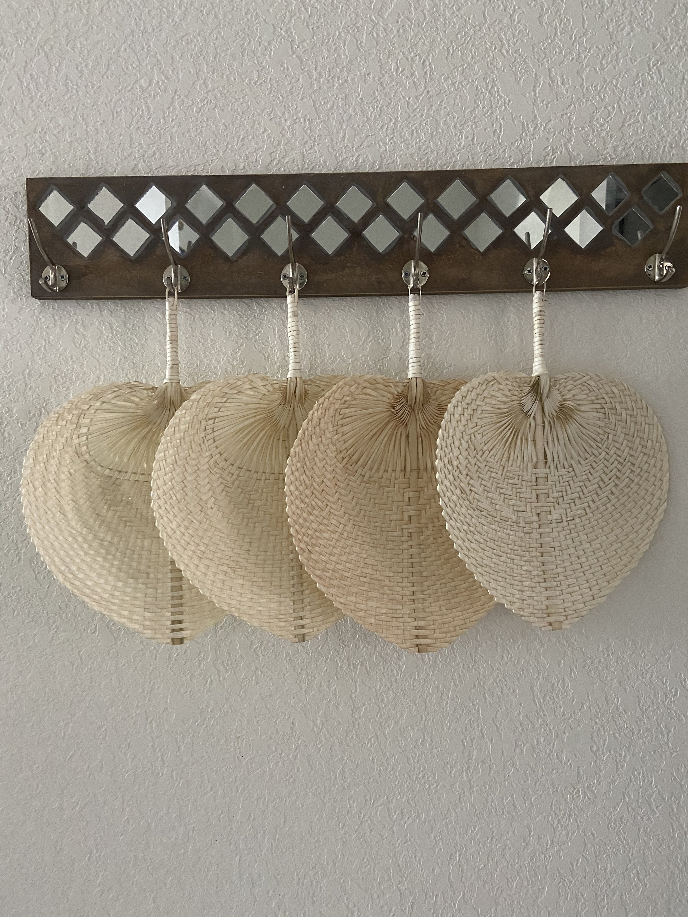 Handmade Natural Bamboo Hand Fans,handwoven Raffia Bamboo Beach Fans ...