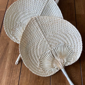 Handmade Natural Bamboo Hand Fans,handwoven Raffia Bamboo Beach Fans ...
