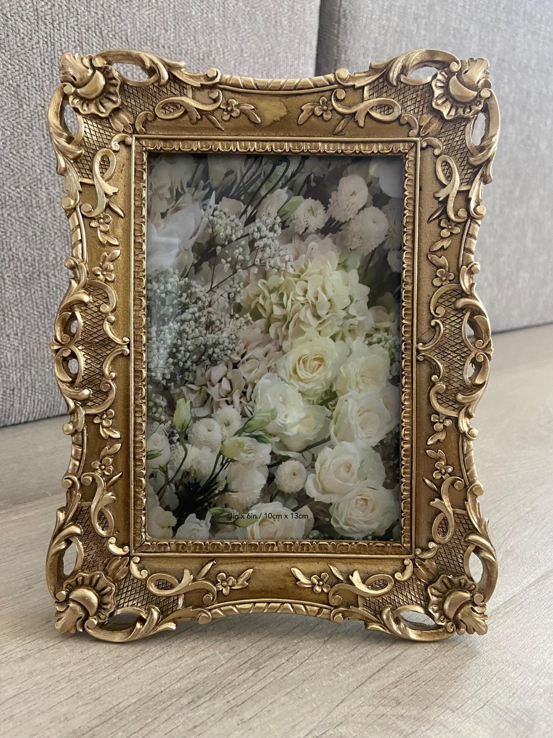 Antique Ornate 4x6 Picture Frame Decor,hanging Ornate Portrait Gallery ...