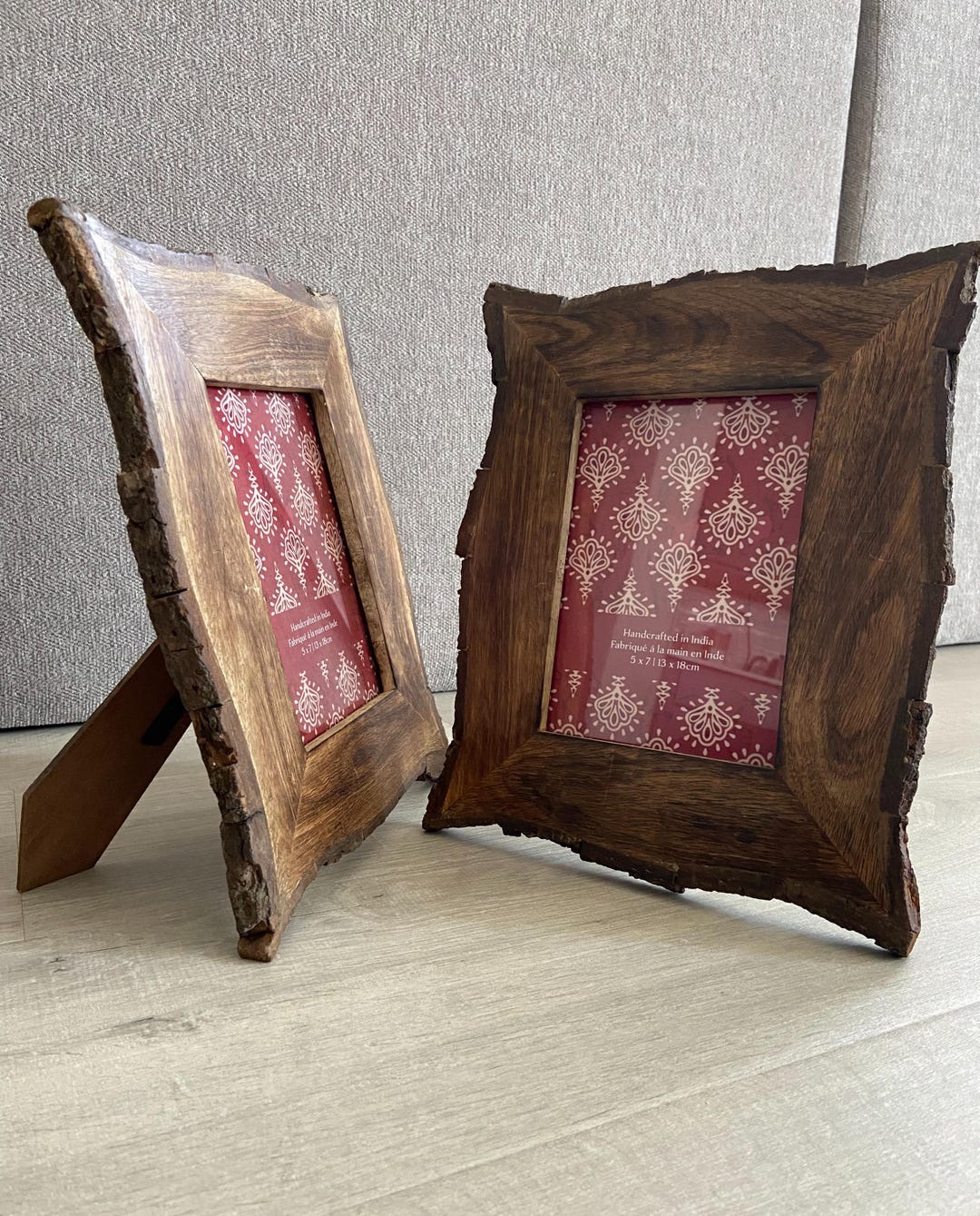 Rustic Wood Picture Frame Decor,live Edge Natural Wood Picture Frame ...