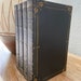 Black Antique Scroll Edge Storage Faux Book Decor,classic Faux Leather ...