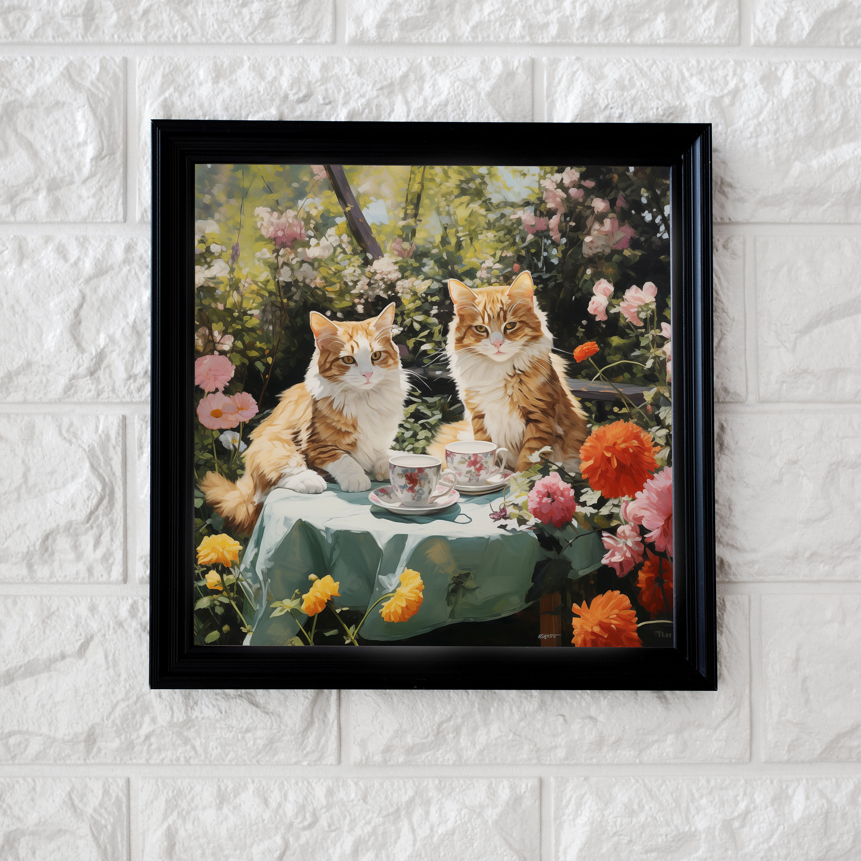 Cats Having Tea Artwork Digital Download - Etsy