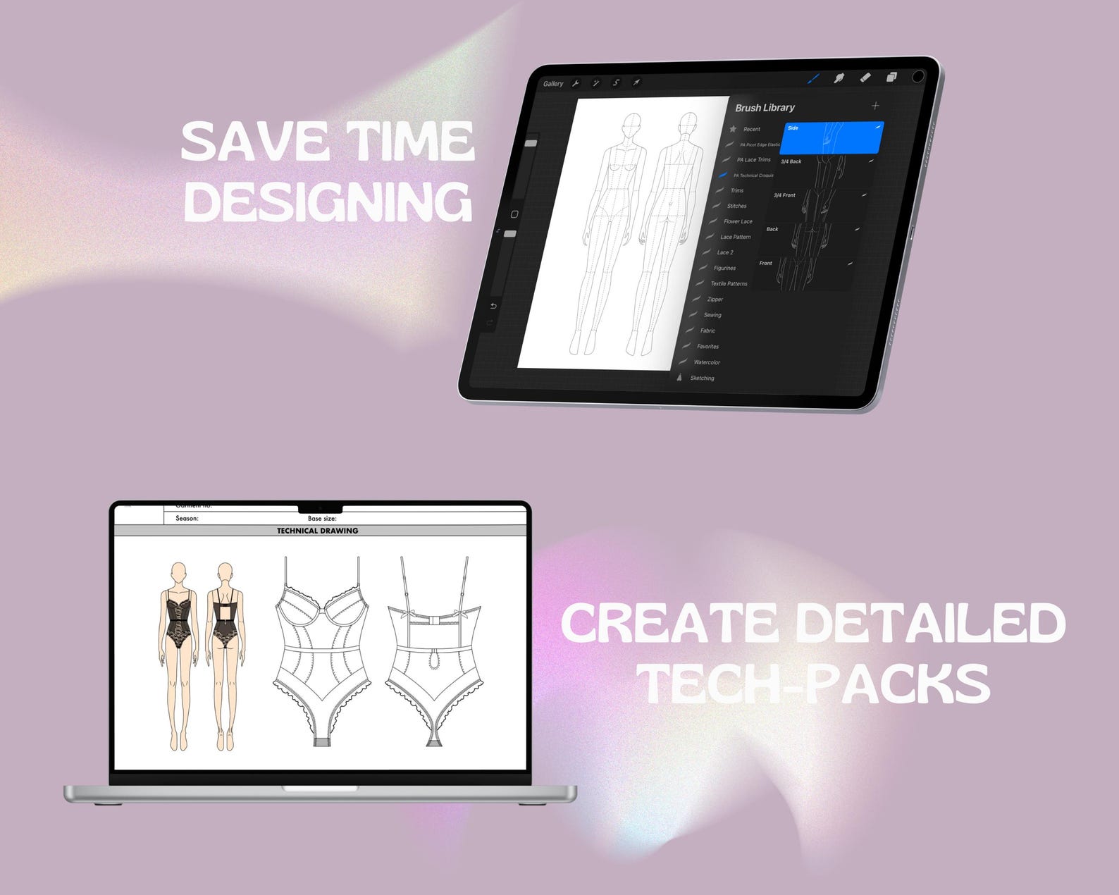 Womenswear Technical Fashion Figures | Fashion Figure Editable Vector ...