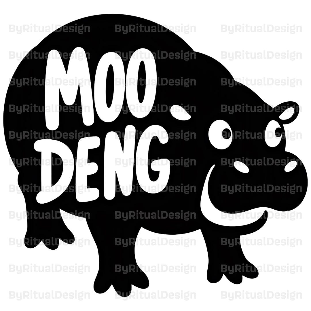 Moo Deng SVG & PNG, Moo Deng Clipart, Vector Image, Silhoutte ...