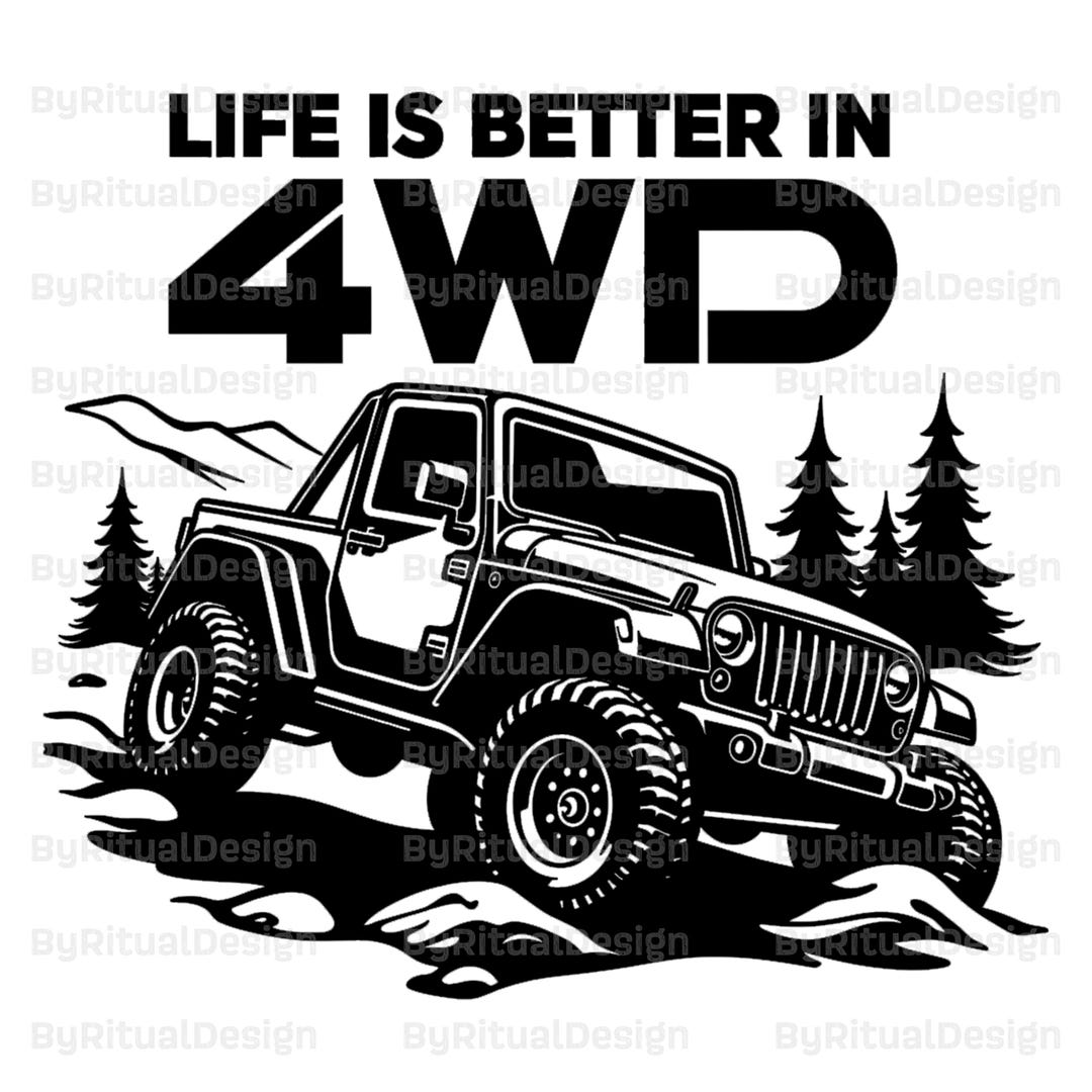 Jeep 4WD Svg, Png, Eps, Dxf, Classic Cars, Vector Image, Sublimation ...