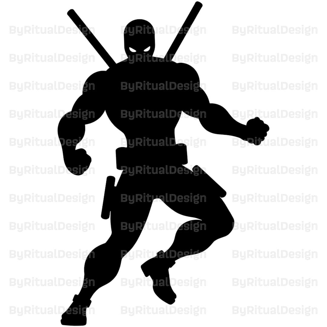Deadpool Silhouette SVG & PNG, Vector Image, Sublimation Design, Cut ...