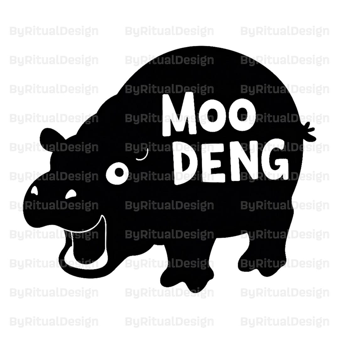 Moo Deng SVG & PNG, Moo Deng Clipart, Vector Image, Silhoutte ...