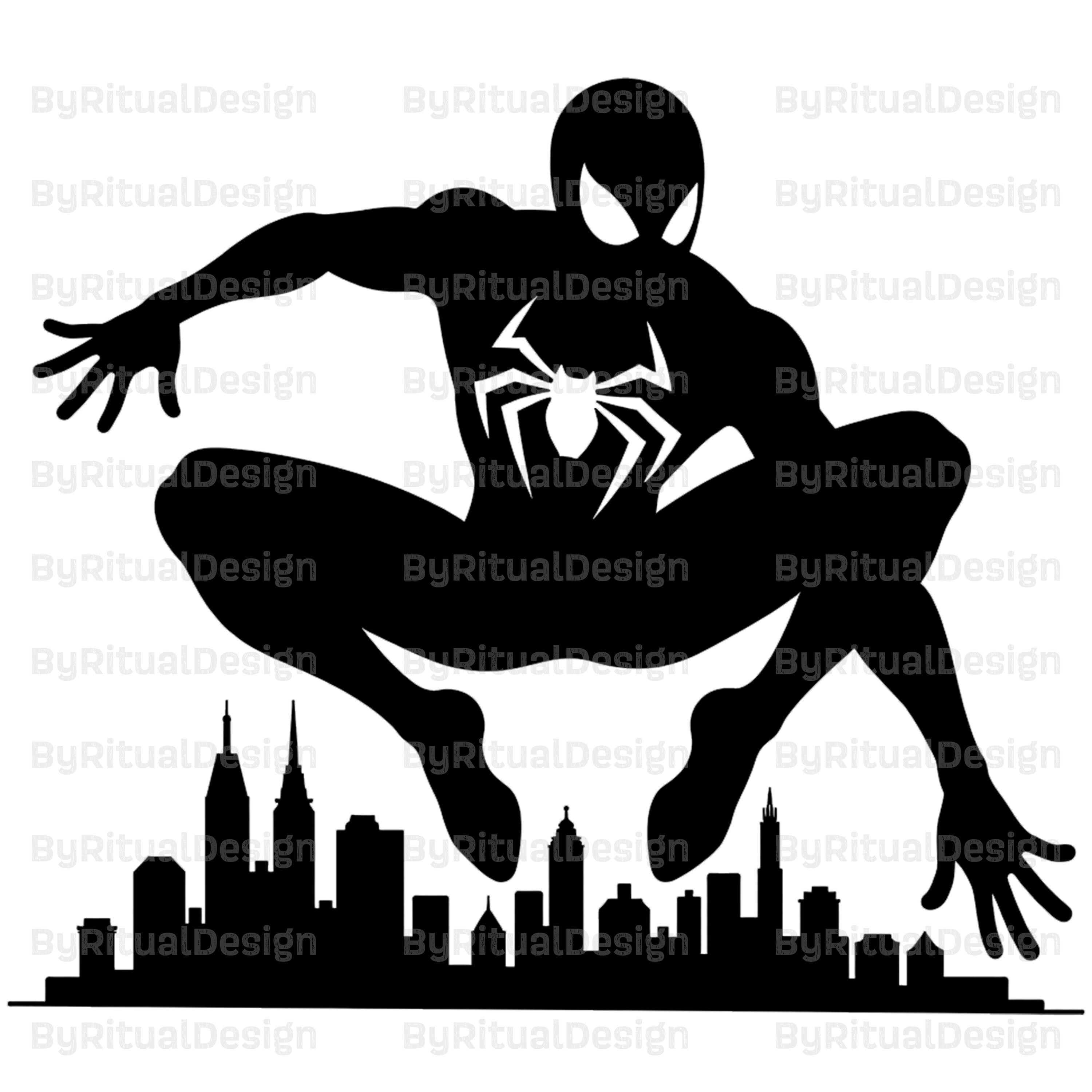 Spider Crouching Silhouette SVG & PNG, Vector Image, Sublimation Design ...