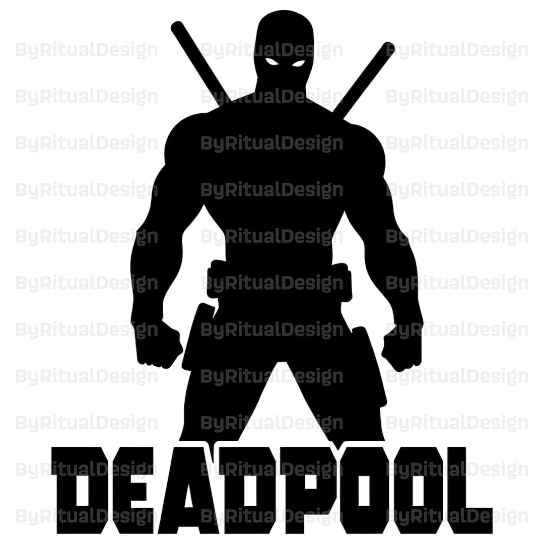 Deadpool Silhouette SVG & PNG, Vector Image, Sublimation Design, Cut ...