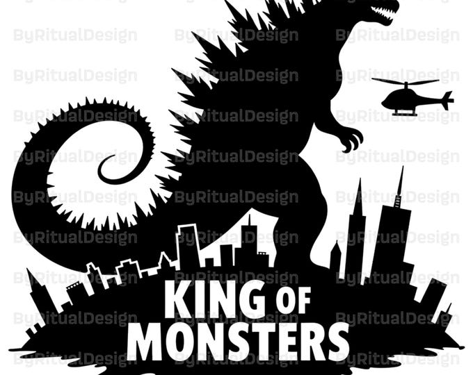 Godzilla Silhouette SVG & PNG, King of Monsters,vector Image ...