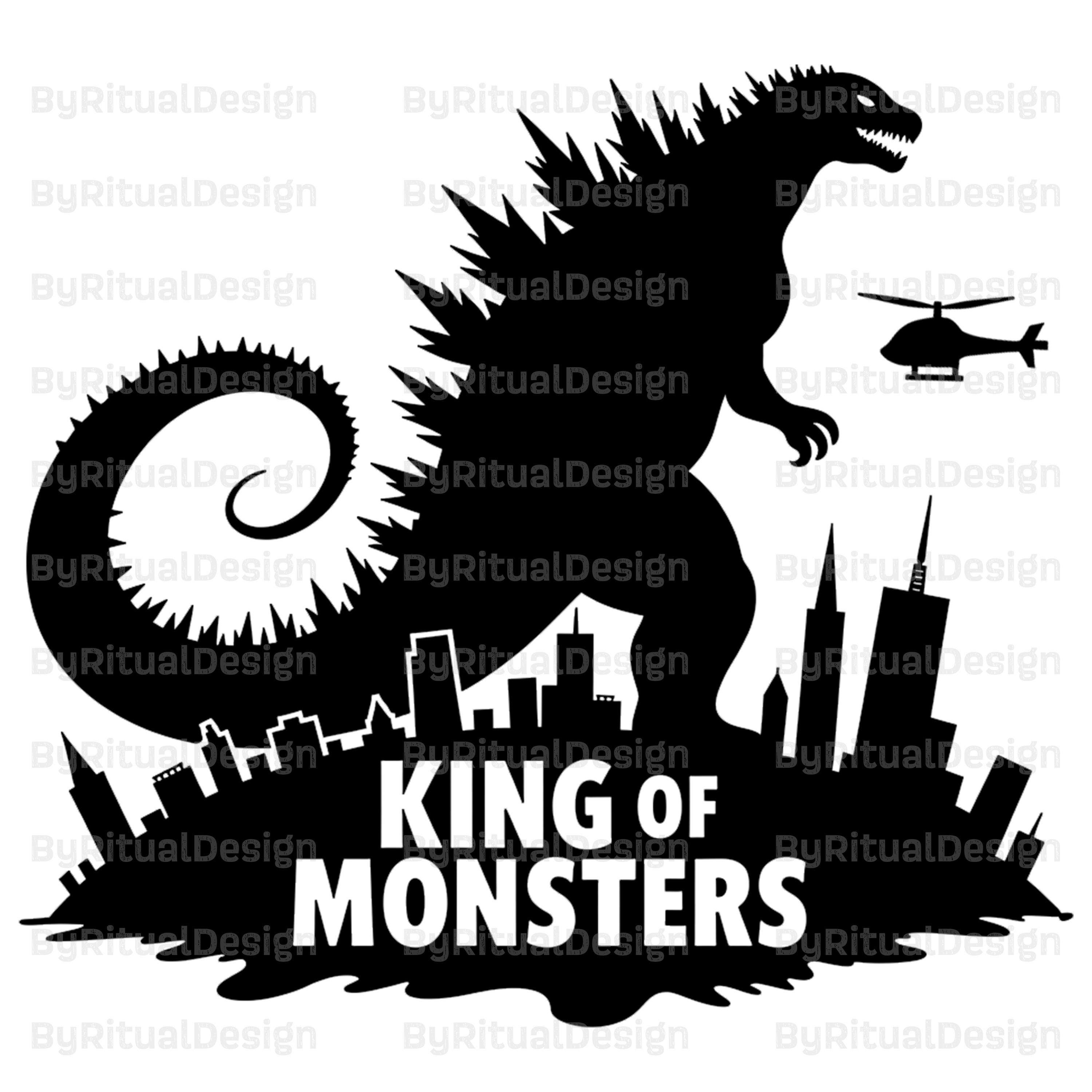 Godzilla Silhouette SVG & PNG, King of Monsters,vector Image ...