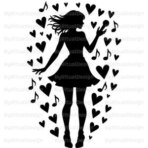 Tay Tay Hearts SVG and PNG, Dxf and Eps Clipart, Swifie Vector Image ...