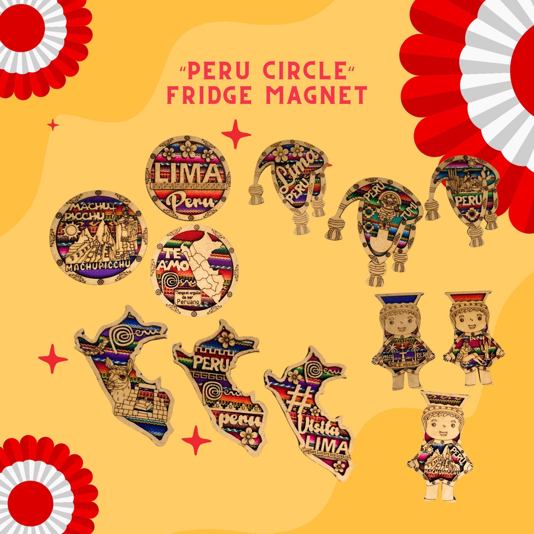 Maps/chullos/cholitos/peru Fridge Magnets!!! - Etsy
