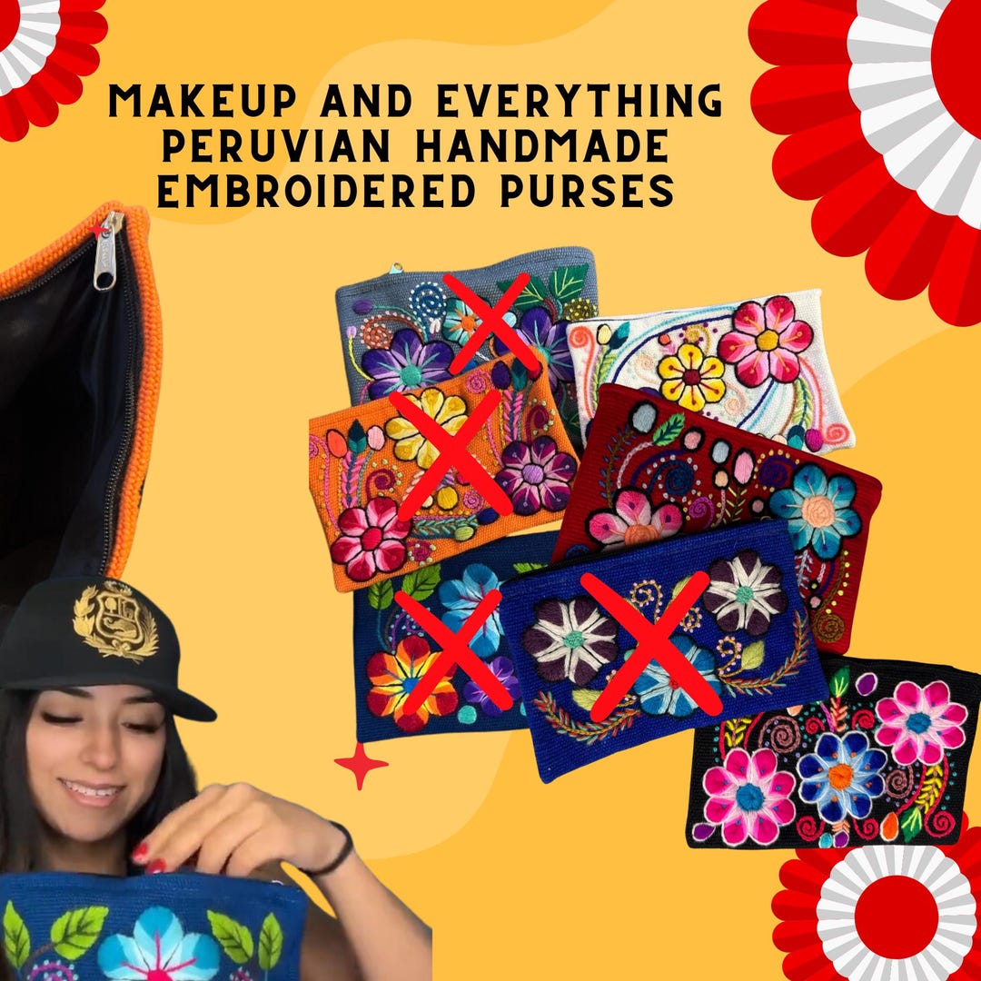 Makeup and Everything Peruvian Handmade Embroidered Purses - Etsy