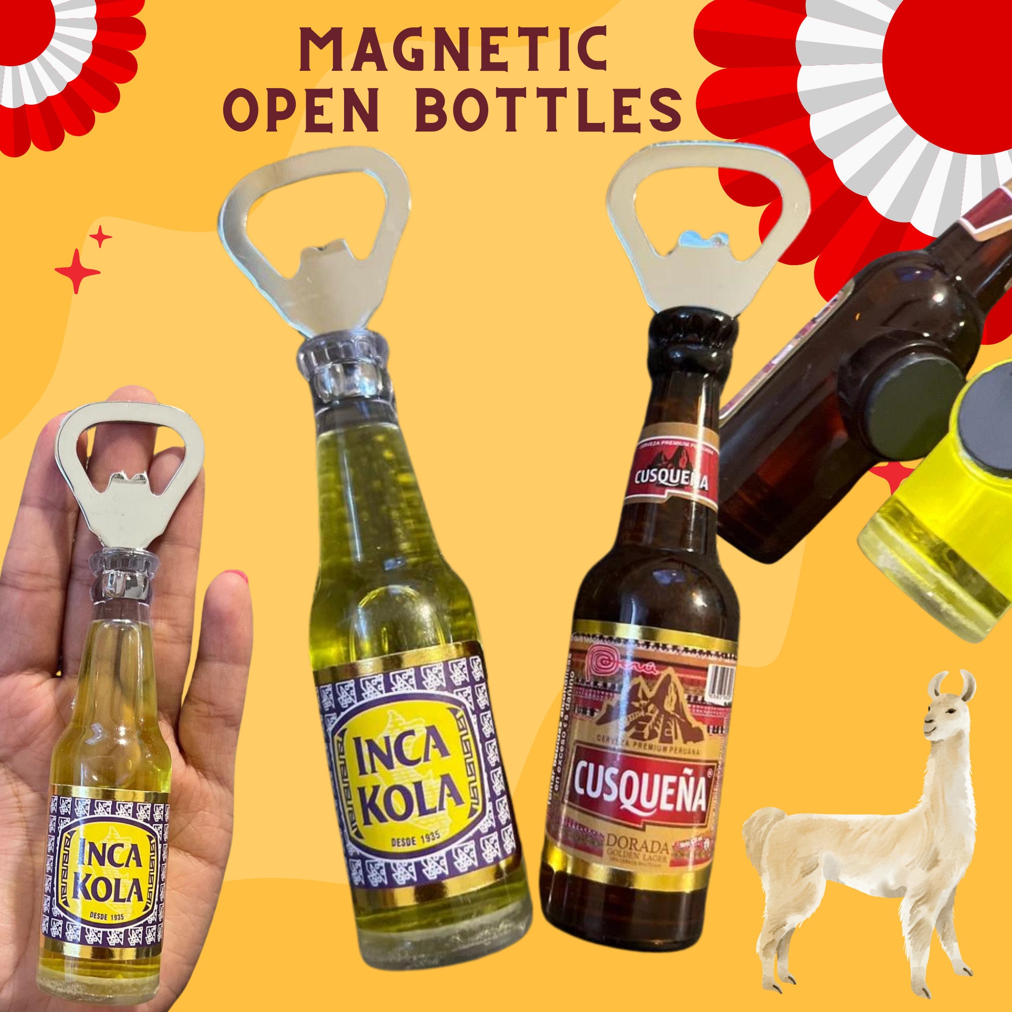 Magnetic Open Bottles! Peruvian Style! - Etsy