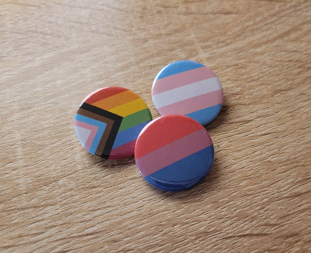 Plain Pride Flag Badges - Etsy