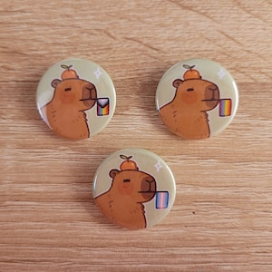 Pride Capybara Badges - Etsy