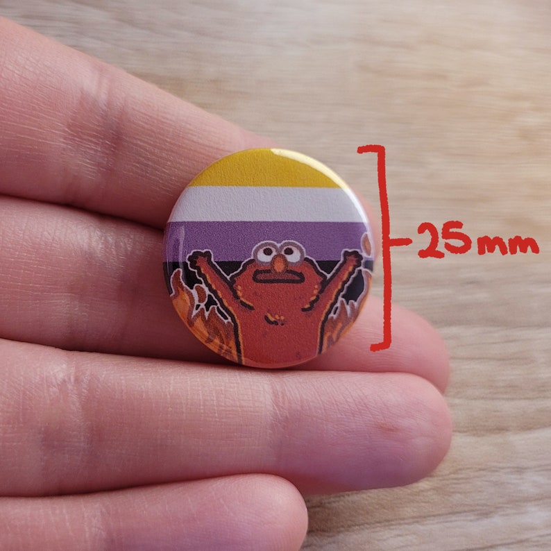 Chaotic Elmo Pride Badges - Etsy UK